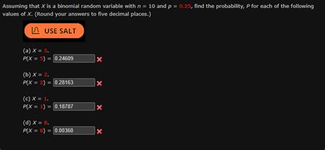 Solved Assuming That X Is A Binomial Random Variable With