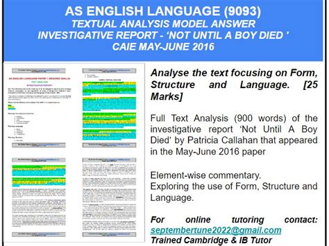 Sample Text Analysis Of Investigative Journalism Report Caie As