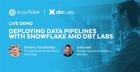 deploying data pipelines with snowflake and dbt labs 📅 march 12 … snowflake developers