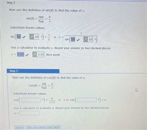 Solved Now Use The Definition Of Sin B To Find The Value Of Chegg Com