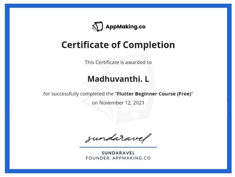 Madhuvanthi Lakshminarayanan On Linkedin Flutter Beginner Course