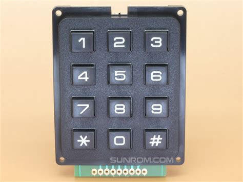 3x4 Soft Touch Matrix Keypad Module 6039 Sunrom Electronics