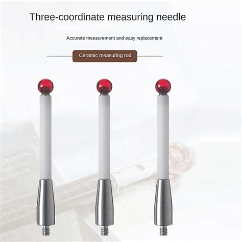2pcs Cmm Probe Stylus 6mm Ball Tip Cmm Contact Probes Ceramic Shafts