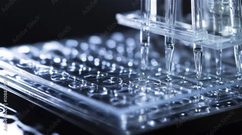An Extreme Close Up Of A Microfluidic Device Manipulating Tiny Volumes