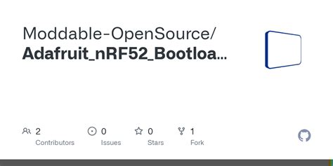 GitHub Moddable OpenSource Adafruit NRF Bootloader