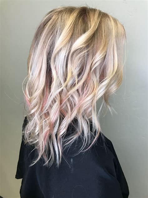 Rose Gold And Blonde Rose Gold Hair Blonde Gold Blonde Hair Pink