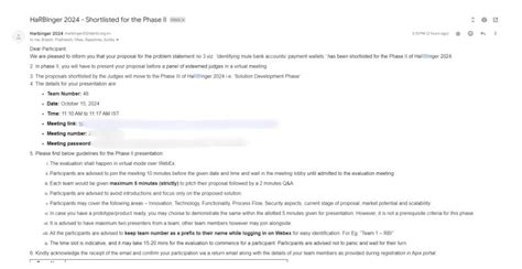 Harsha Varthini On Linkedin Hackathon Global Innovation Rbi Harbinger2024 Fintech Teamwork