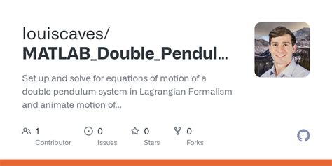 Github Louiscaves Matlab Double Pendulum Set Up And Solve For Equations Of Motion Of A Double