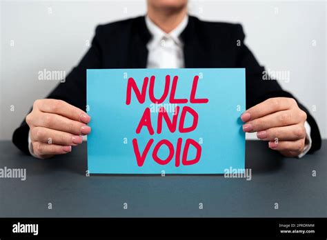 Text Caption Presenting Null And Void Business Overview Cancel A