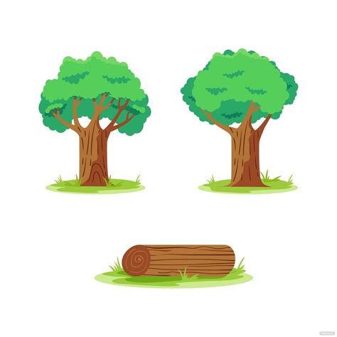 Free Tree Trunk Vector EPS Illustrator PNG SVG Template Net