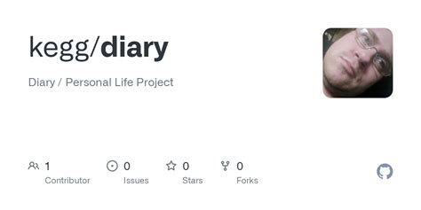 GitHub Kegg Diary Diary Personal Life Project