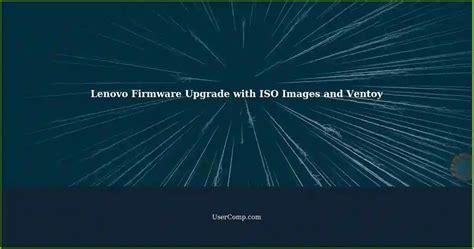 Lenovo Upgrading Firmware With Iso Images Using Ventoy