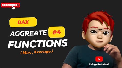 Dax Aggregate Functions Powerbi Average Max Explained Telugu Data