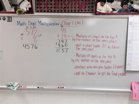 Mrs Whites 6th Grade Math Blog Multi Digit Multiplication Notes