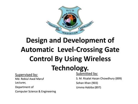 Arduinoautomaticrailwaygatecontrolpresentationpptx