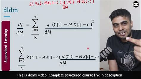 Lecture 6 Maths For Linear Regression Algorithm All Branches Demo
