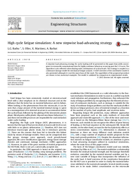 High Cycle Fatigue Simulation A New Stepwise Load Advancing Strategy