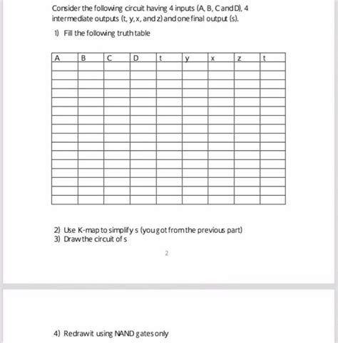 Solved Consider The Following Circuit Having Inputs A B Chegg