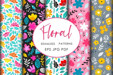 ABSTRACT FLORAL SEAMLESS Graphic By Natalie Art Saban Creative Fabrica