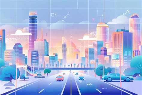 Futuristic Smart City With Advanced Technology And Connected
