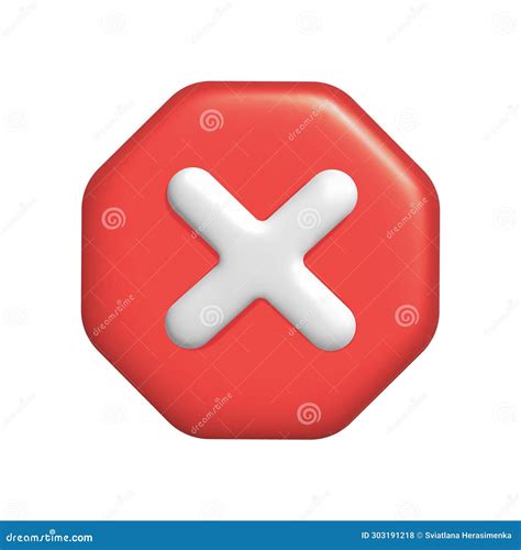 3d Rendering Of Red Cross Vector Illustration Of Right And Wrong