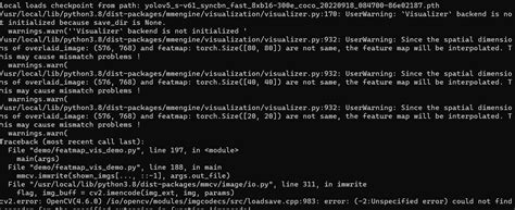 mmyolo的demo可视化特征图出错 Issue open mmlab mmyolo GitHub