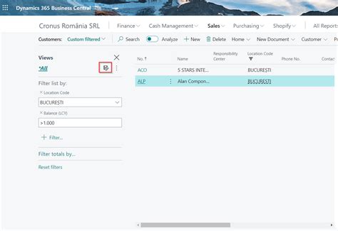 How To Filter And Save List Views In Dynamics Business Central