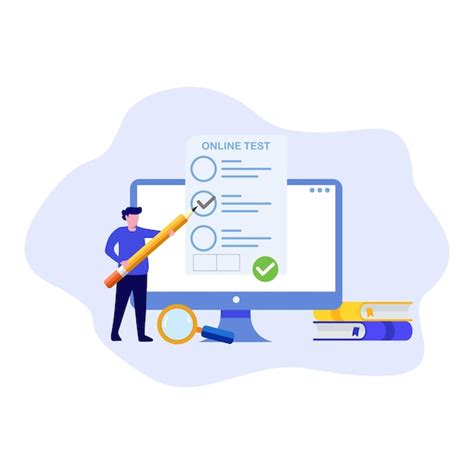 Premium Vector Vector Online Test And Checking Answers Concept