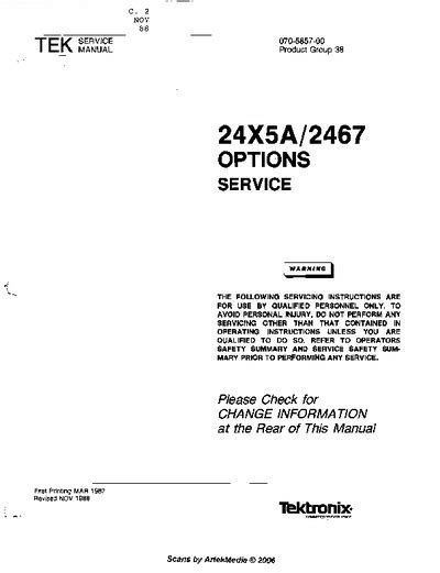 Tektronix 2445a Service Manual Repair Schematics