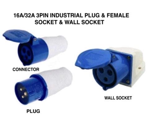 Weatherproof Industrial Plug And Socket Wall 3 Pin 4 Pin 5 Pin 16a Lazada