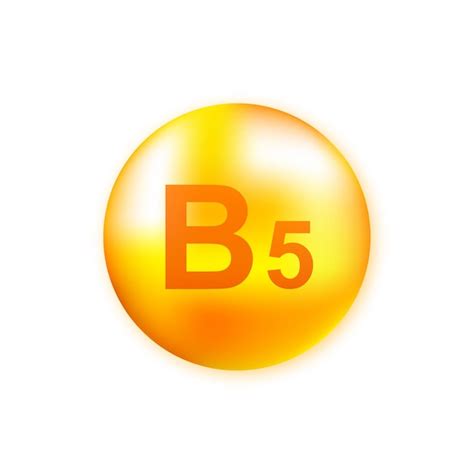 Premium Vector Vitamin B5 With Realistic Drop On Gray