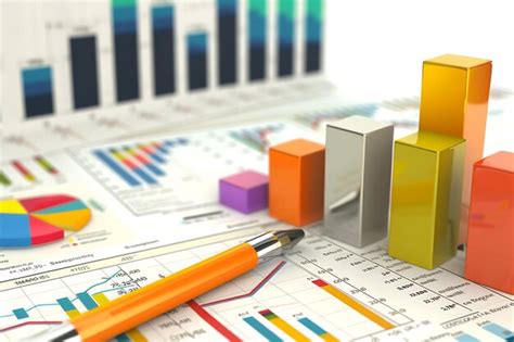 Colorful 3d Bar Graph With Pen On Financial Report Premium Ai Generated Image