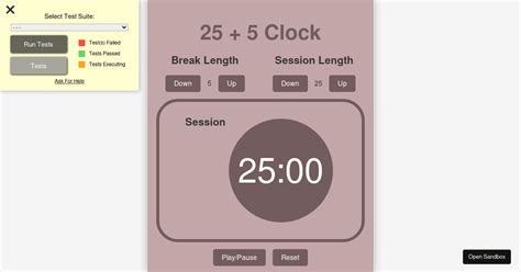 Pomodoro Clock Codesandbox