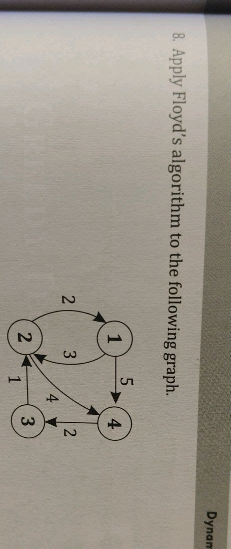 8 Apply Floyds Algorithm To The Following Studyx