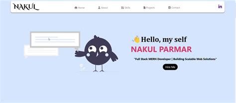 Nakul Parmar On Linkedin Webdevelopment Portfolio Html Css Project Learningjourney Coding
