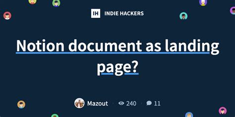 notion document as landing page
