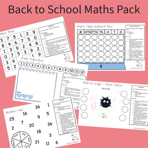 Back To School Maths Pack Playful Learning Games