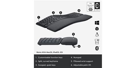 Logitech Ergo K860 Wireless Ergonomic Keyboard