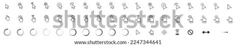 Computer Mouse Click Cursor Arrow Icons Stock Vector Royalty Free Shutterstock