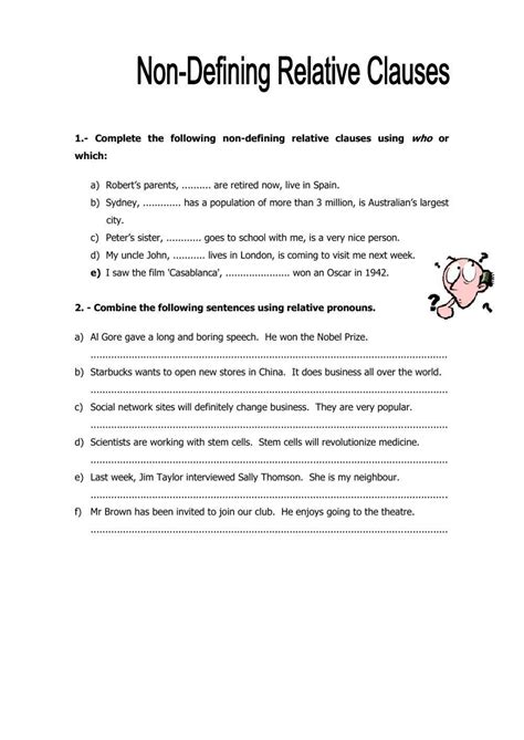 Khám Phá Non Defining Relative Clause Exercises Hướng Dẫn Toàn Diện Và