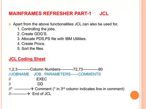 Mainframe Jcl Part 1 Ppt