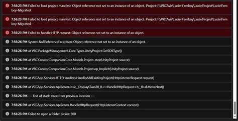 Object Reference Error When Launching Vcc And Projects Help Vrchat Ask Forum