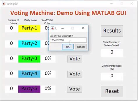 Advance Voting Machine Gui Demo Using Matlab Embedded Laboratory