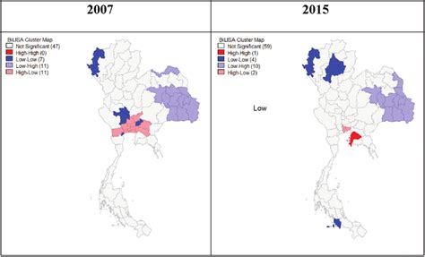 Bivariate Local Indicator Of Spatial Autocorrelation Bilisa Cluster