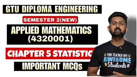 Chapter 5 Statistics Important Mcqs Gtu Diploma Engineering Applied