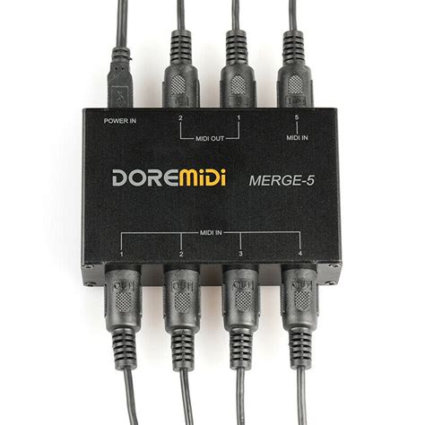 Doremidi Midi Merger 5 Input 2 Output Support Usb Power Supply Adapter