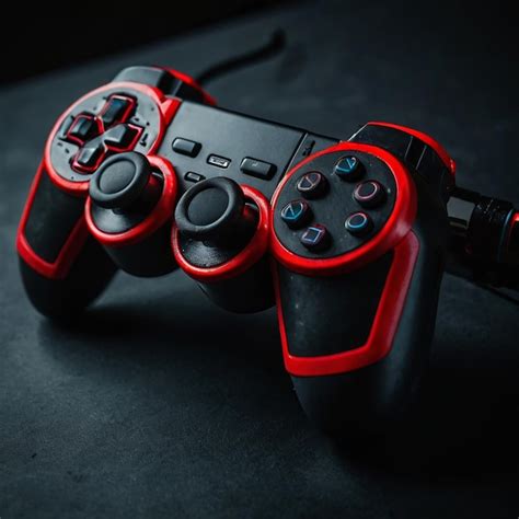 Black And Red Game Controller Xz Premium Ai Generated Image