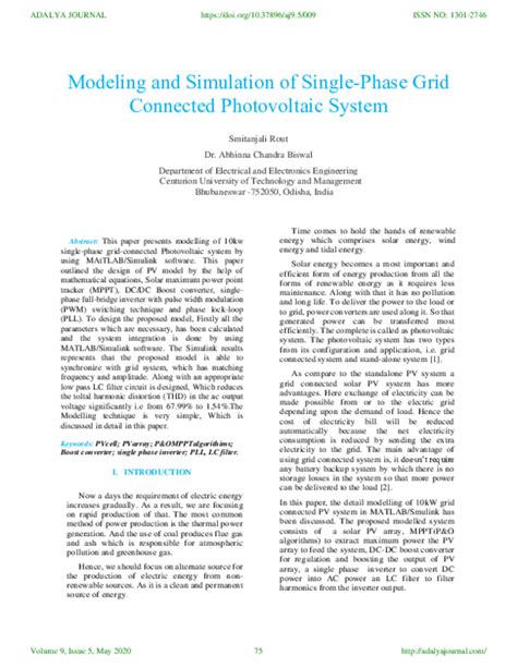 Pdf Modeling And Simulation Of Single Phase Grid Connected
