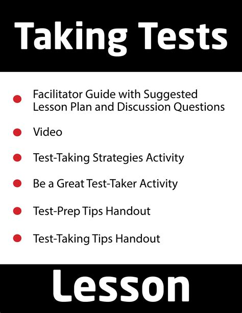 Taking Tests Trio Printables