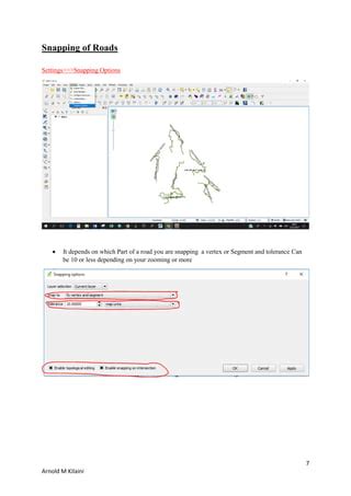 Short Reference For Qgis Snapping And Editing PDF